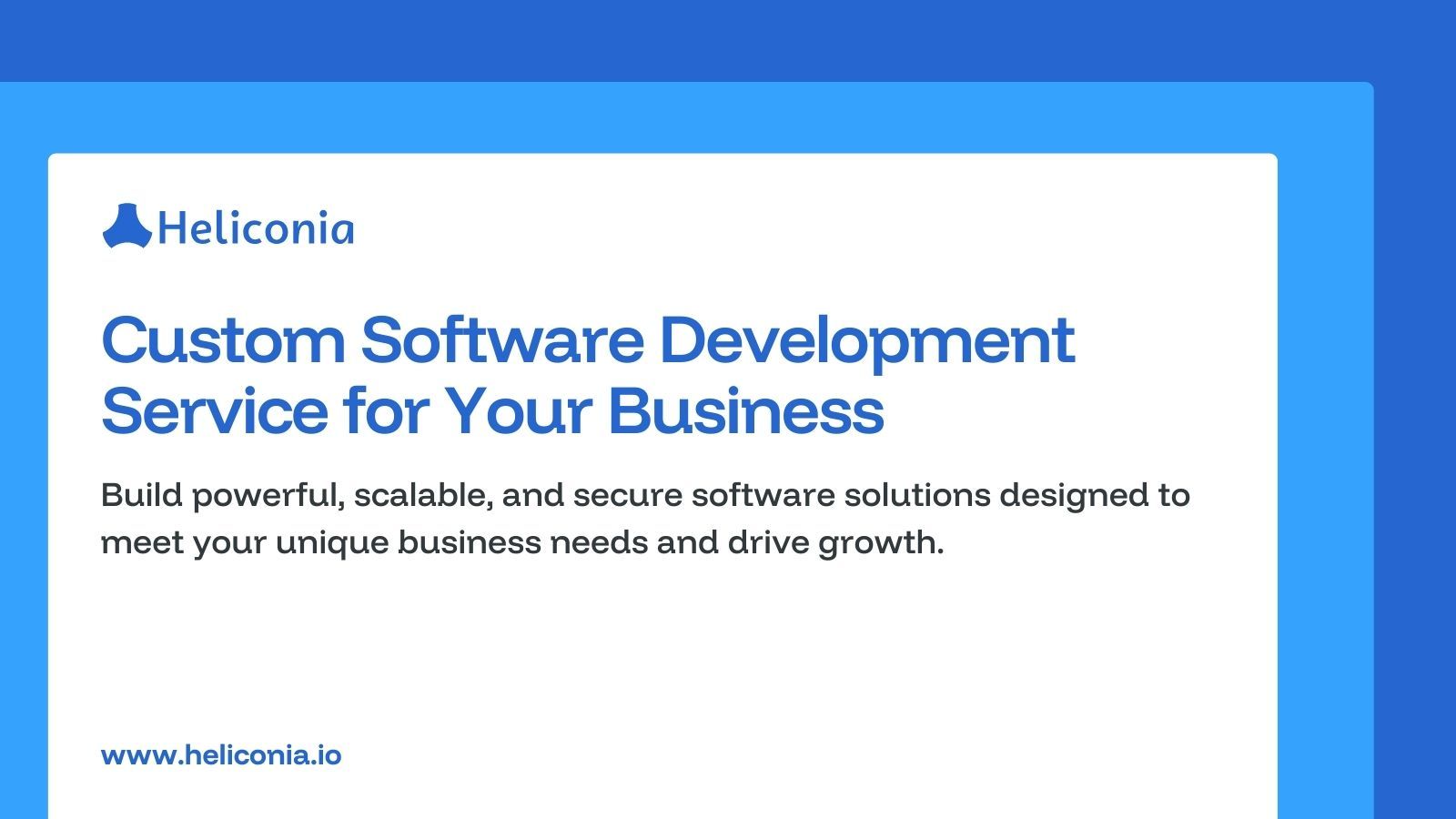Custom Software Development Service for Your Business