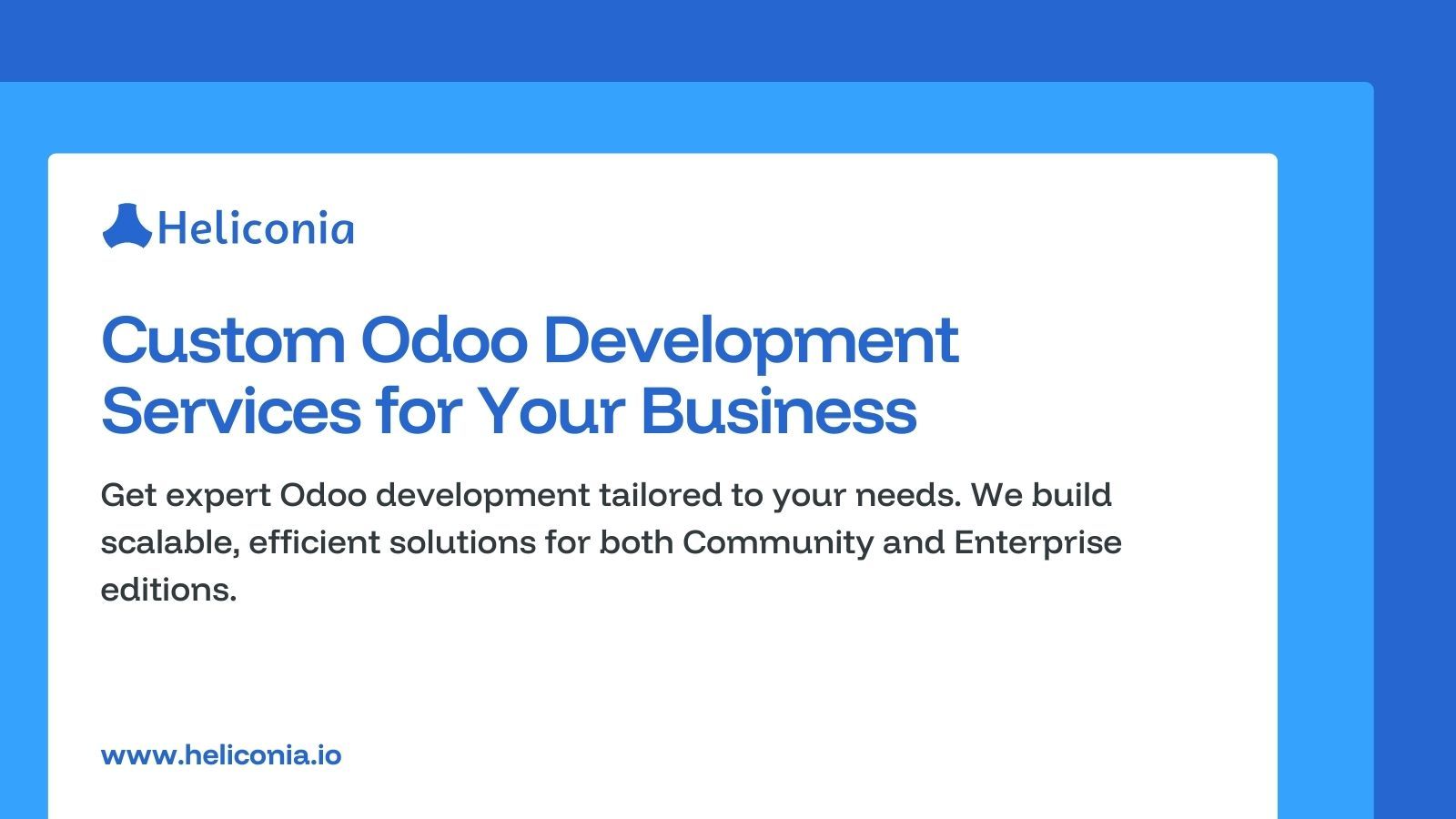 Custom Odoo Development Services for Your Business