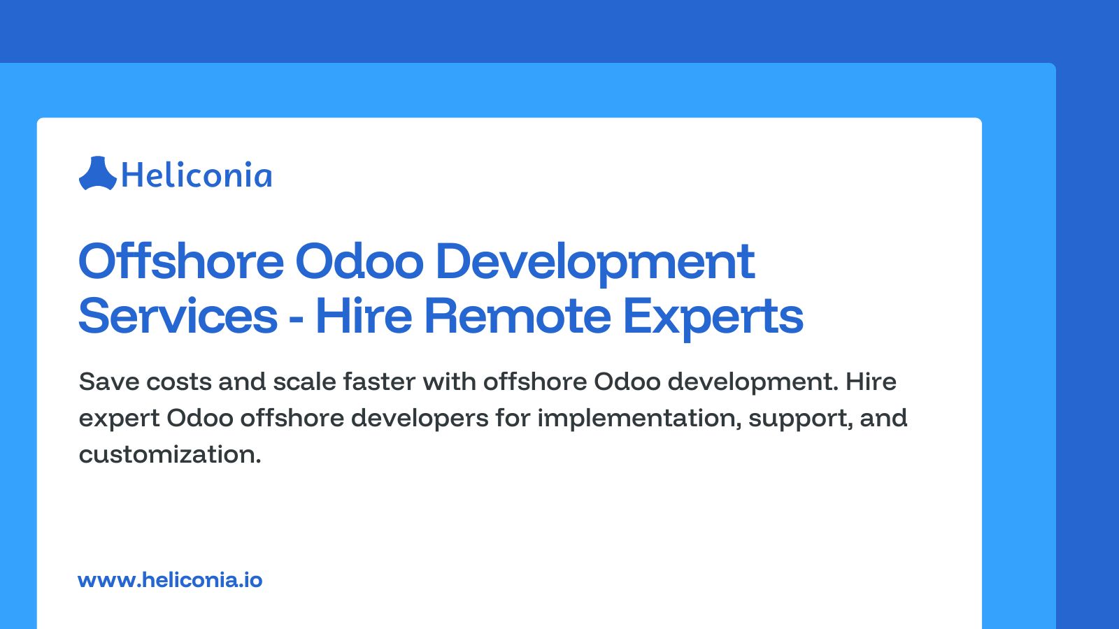 Offshore Odoo Development Services | Hire Remote Experts