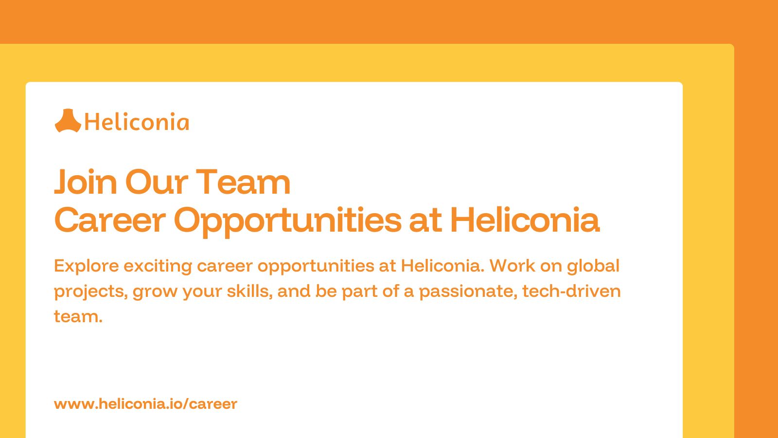Careers at Heliconia Solutions - Join Our Expert Team